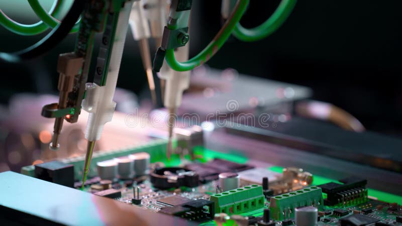 Chip with May Transistors Transistor on Motherboard. Technology in ...