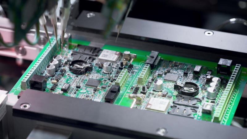 Chip with May Transistors Transistor on Motherboard. Technology in ...