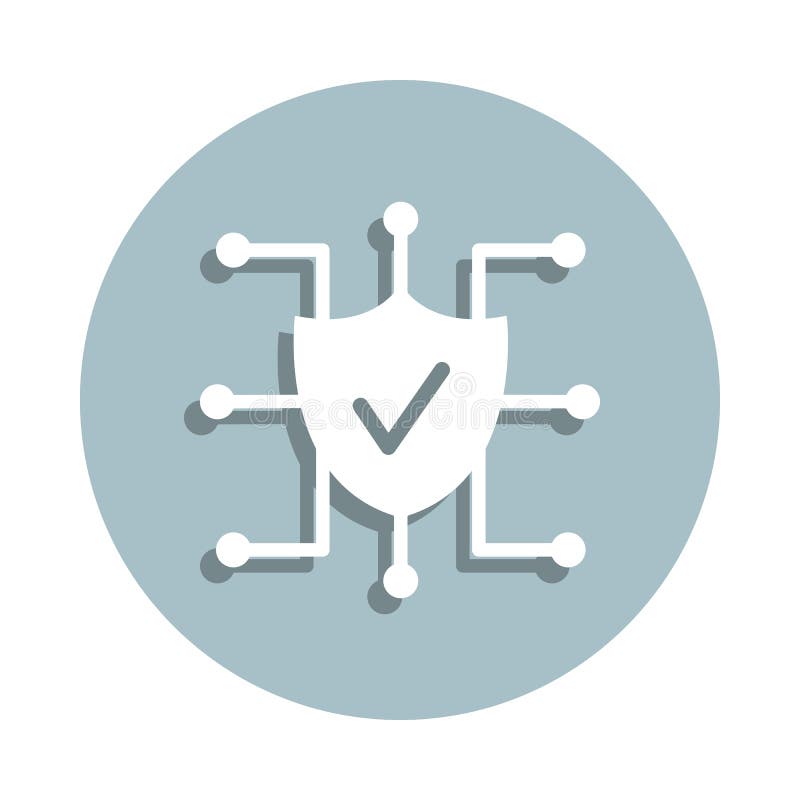 Chip, Security Badge Icon. Simple Glyph, Flat Vector of Gdpr Icons for ...