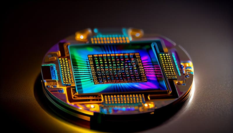 Chip Semiconductor Ai Generado Stock de ilustración - Ilustración de ...