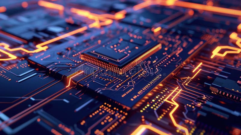 A Chip Shaped Like a Computer Chip Stock Photo - Image of device ...