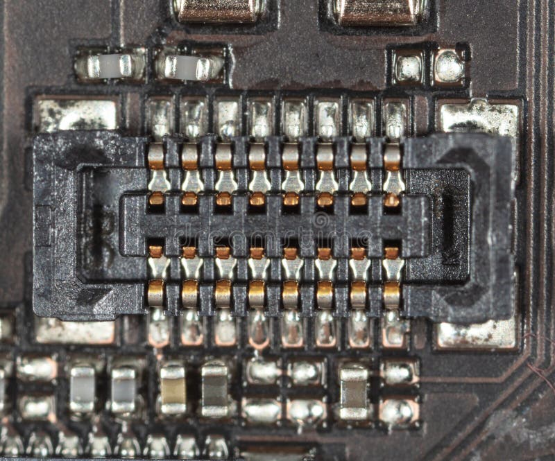 Chip socket on the board. stock image. Image of microprocessor - 248575829