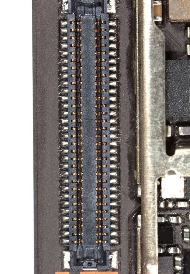 Chip socket on the board. stock image. Image of micro - 253026619