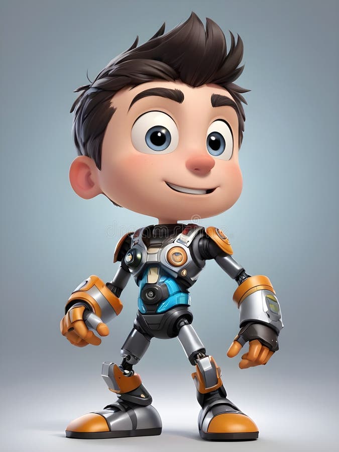 Chip, the Tech-Savvy Helper Stock Illustration - Illustration of cute ...