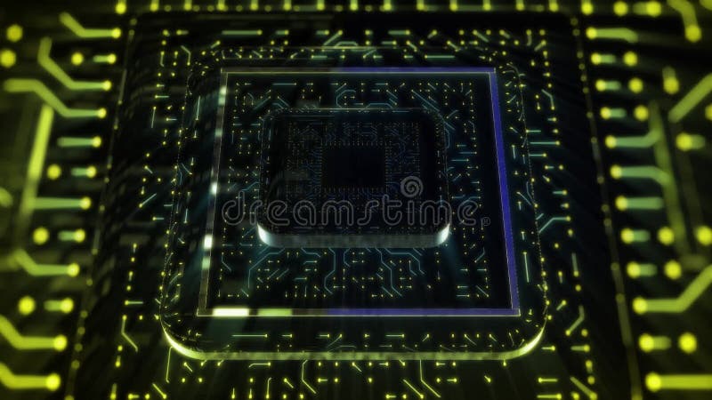 Chip Technology Background Computer Motherboard CPU Stock Video - Video ...