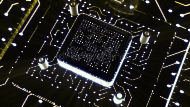 Chip Technology Background Computer Motherboard CPU Stock Video - Video ...