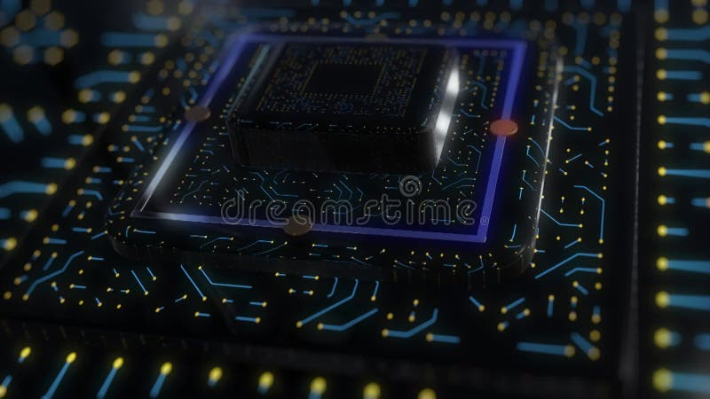 Chip Technology Background Computer Motherboard CPU Stock Video - Video ...