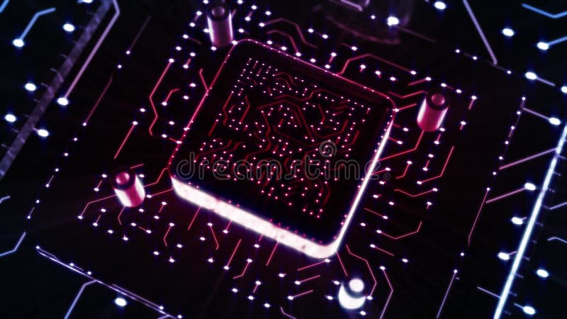 Chip Technology Background Computer Motherboard CPU Stock Video - Video ...