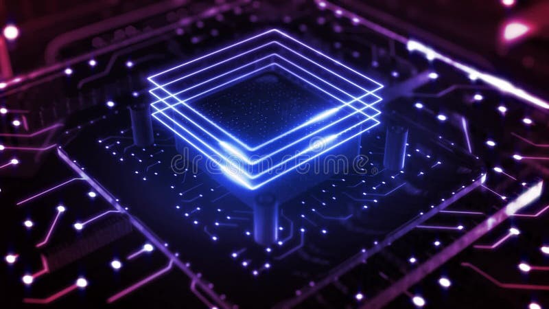 Chip Technology Background Computer Motherboard CPU Stock Video - Video ...