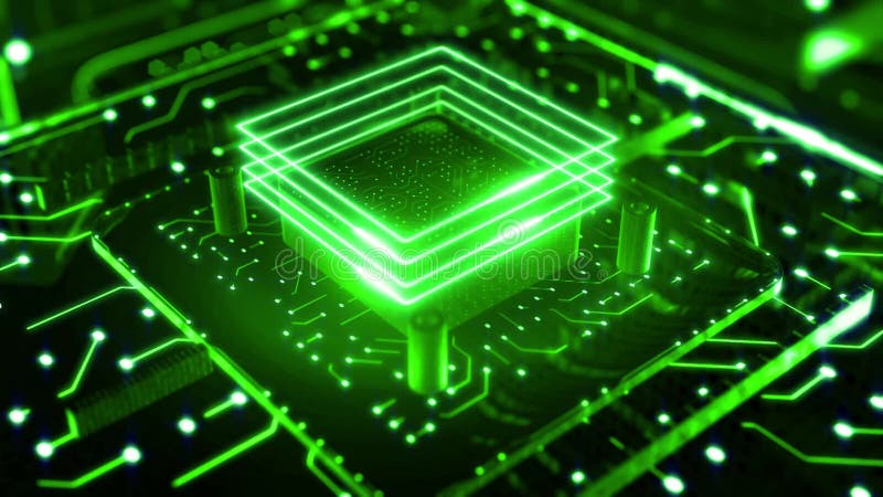 Chip Technology Background Computer Motherboard CPU Stock Video - Video ...