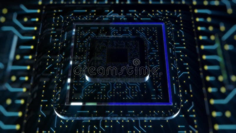 Chip Technology Background Computer Motherboard CPU Stock Footage ...
