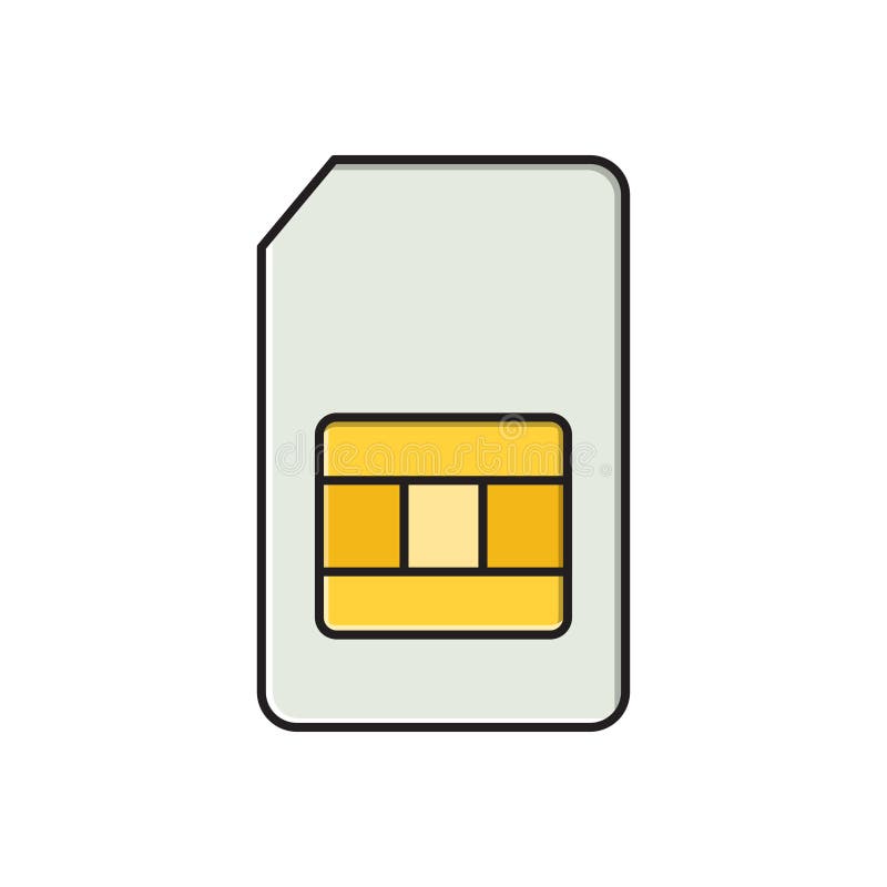 Chip Vector Flat Color Icon Stock Vector - Illustration of chip ...