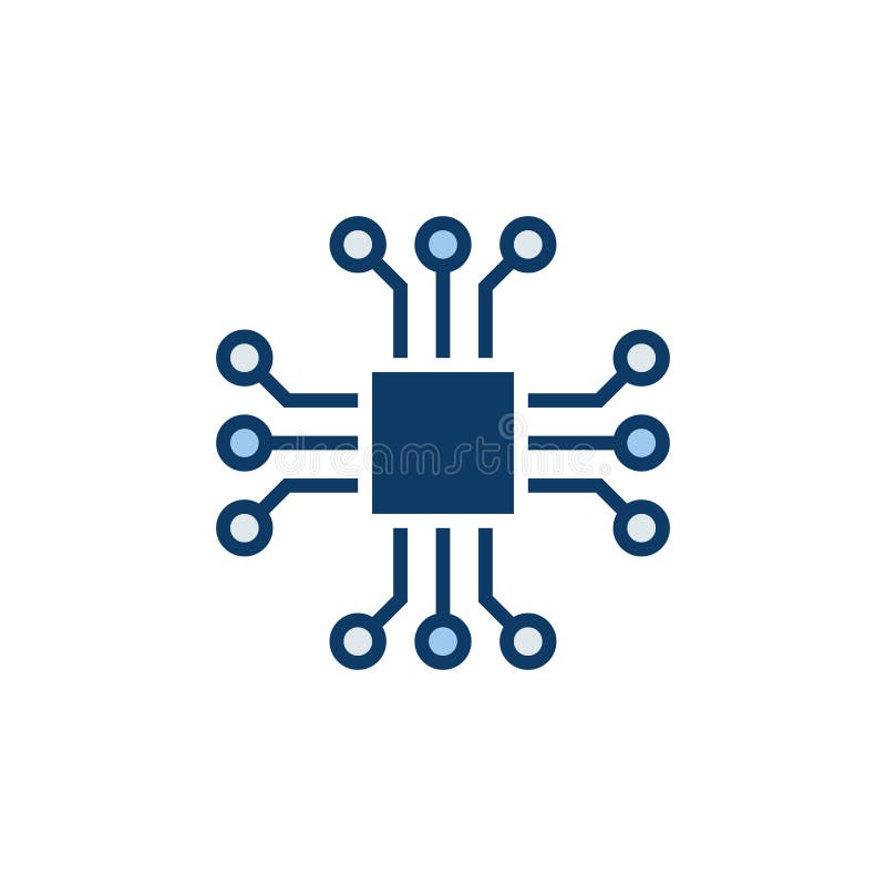 Chip Vector Icon - Computer Chip Symbol or Design Element Stock Vector ...