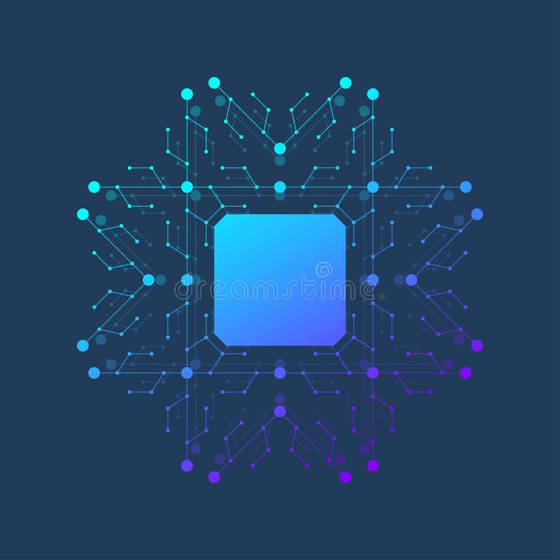 Chip Vector Illustration Icon - Computer Chip Symbol or Design Element ...