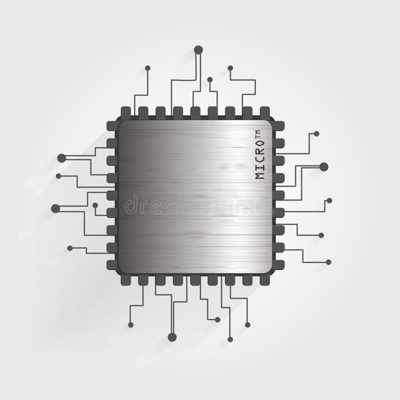 The Chip on a White Background Vector Stock Vector - Illustration of ...