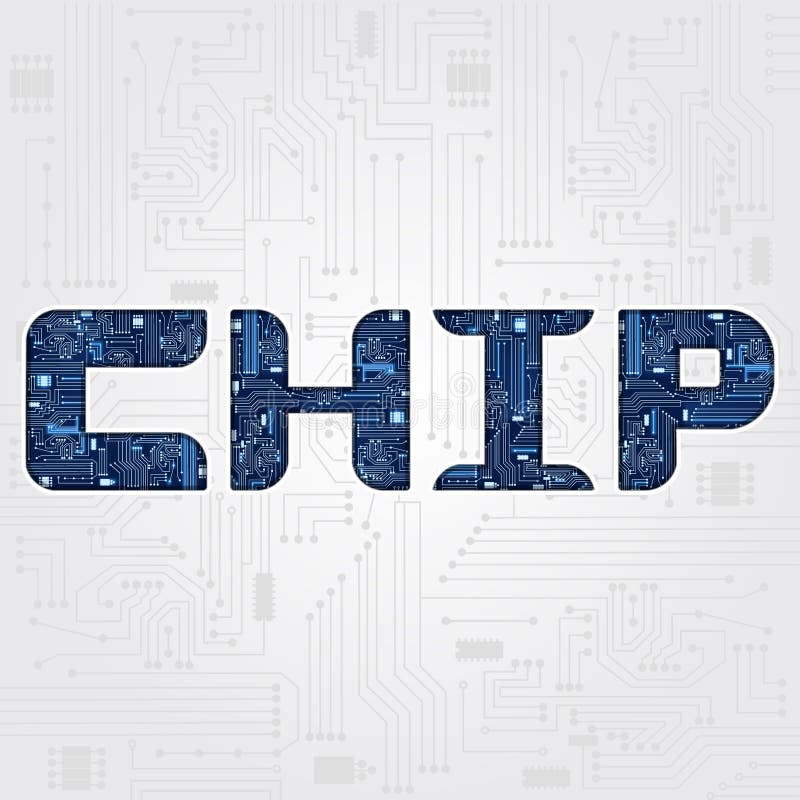 Chip word stock vector. Illustration of internet, internal - 43378637