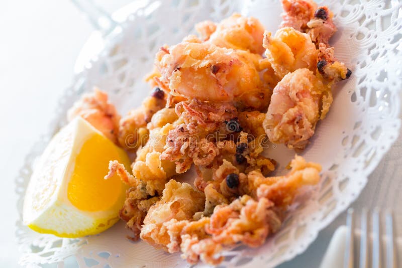 Chipirones, Battered Fried Baby Squid Stock Photo - Image of kitchen ...