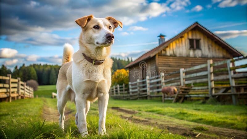 Chipit dog stay farm stock illustration. Illustration of silhouette ...