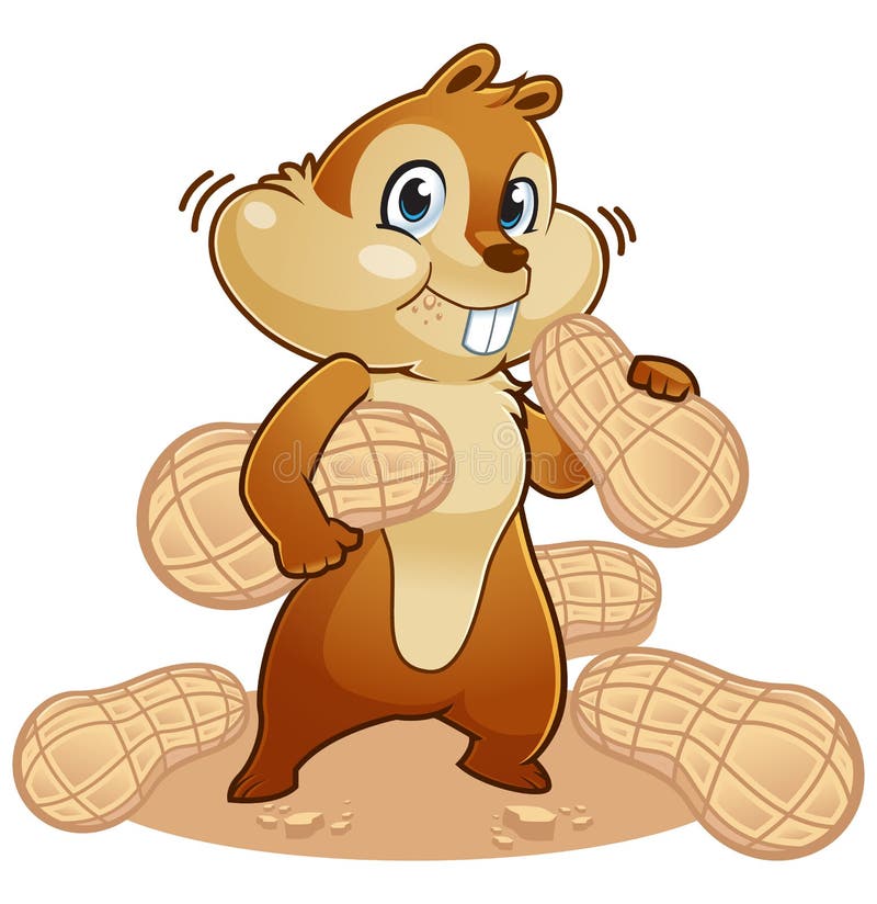 Chipmunk Eating Nuts Watercolor Wild Animals Illustration Hand Painted ...