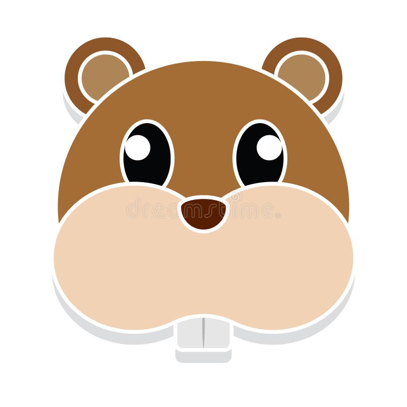 Chipmunk head cartoon stock vector. Illustration of chipmunk - 193509212