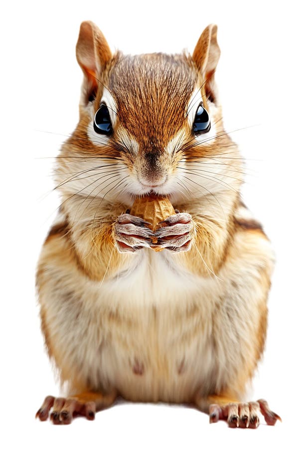 A Chipmunk Holding and Eating a Peanut Capturing Its Adorable ...