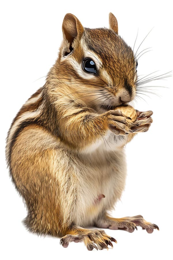 A Chipmunk Holding and Eating a Peanut Capturing Its Adorable ...
