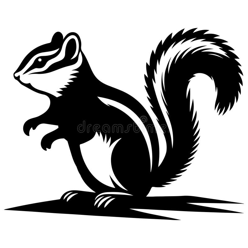 Chipmunk Silhouette Stock Illustrations – 1,838 Chipmunk Silhouette ...