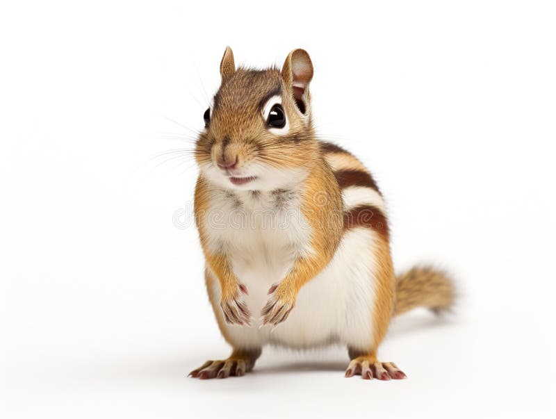 Ai Generated Illustration Wildlife Concept of Chipmunk on White Stock ... Ai Generated Illustration Wildlife Concept of Chipmunk on White Stock ...