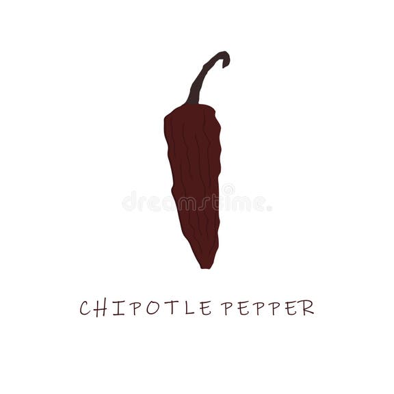 Chipotle Pepper Flat Design Vector Illustration Stock Vector ...