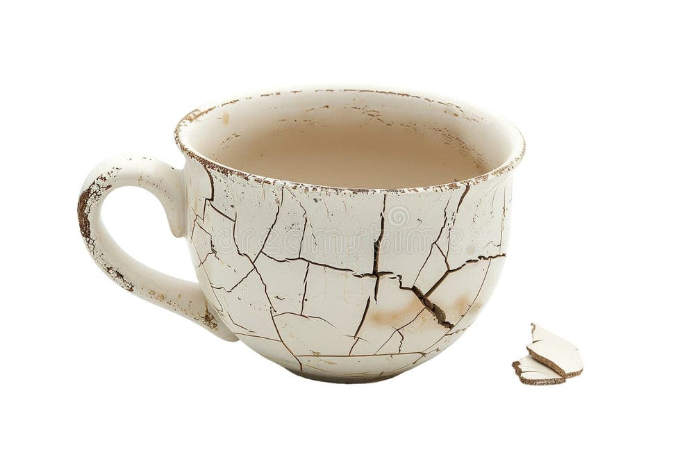 Chipped Cup on Transparent Background Stock Illustration - Illustration ...