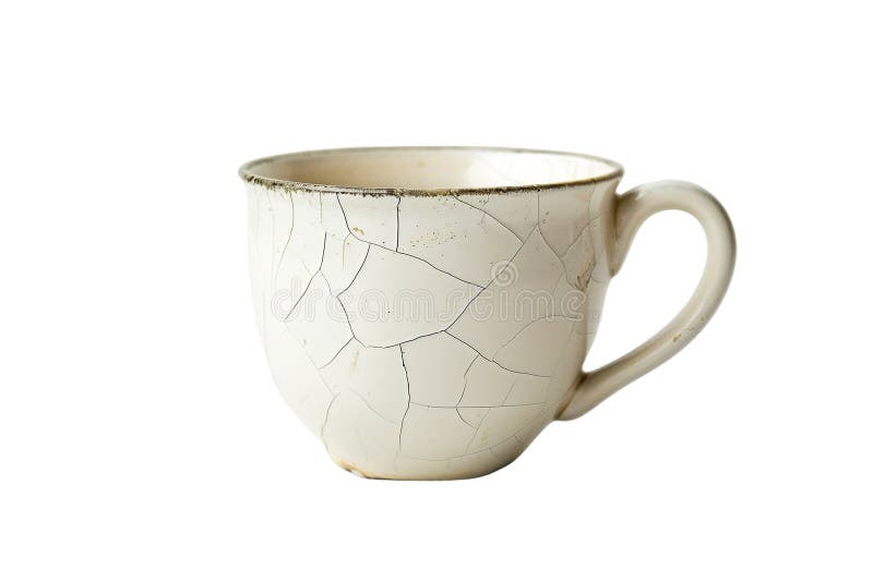 Chipped Cup on Transparent Background Stock Illustration - Illustration ...