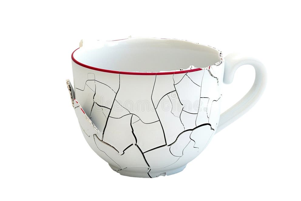 Chipped Cup on Transparent Background Stock Illustration - Illustration ...