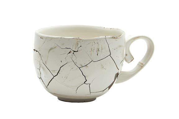 Chipped Cup on Transparent Background Stock Illustration - Illustration ...