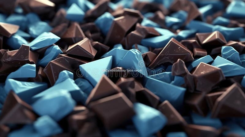 Chipped Dark Chocolate Pattern Ai Generated Image Stock Illustration ...