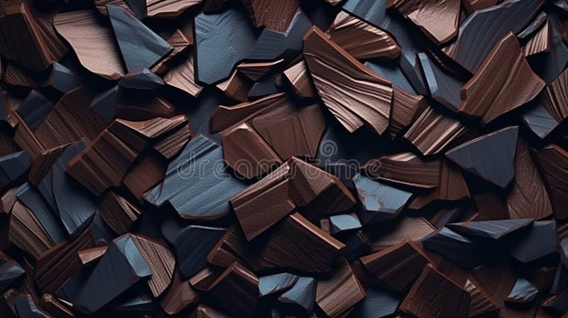 Chipped Dark Chocolate Pattern Ai Generated Image Stock Illustration ...