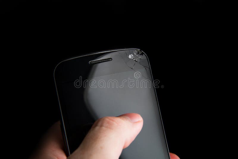 Chipped Display on a Smart Phone Stock Image - Image of damage ...