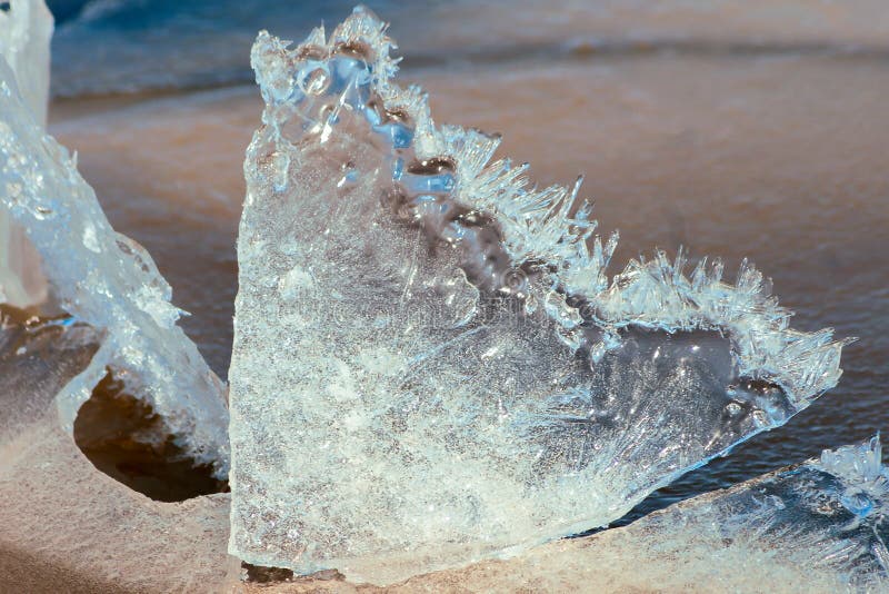Chipped Ice Piece, Background and Texture of Frozen Ice Stock Image ...