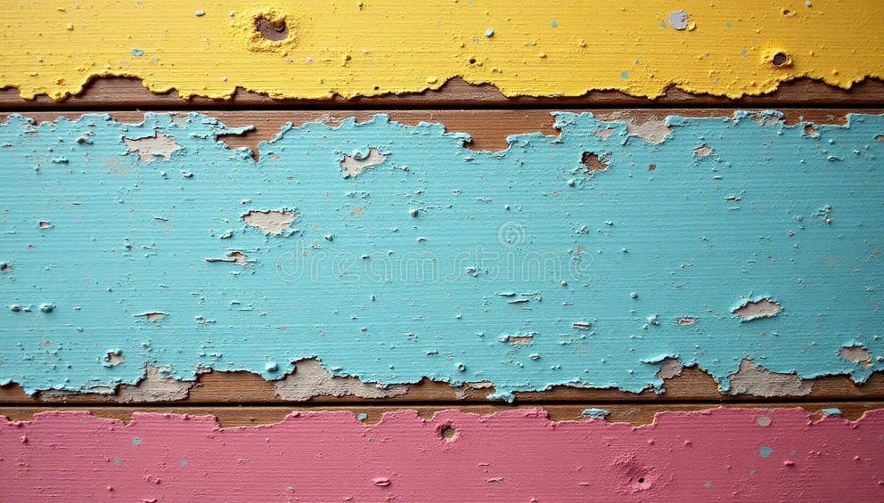 Chipped Paint, Sun Bleached Spring Break on Wood Plank, Texture, Sun ...