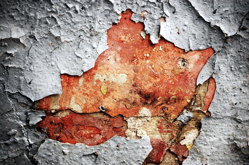 Hole on Chipped Paint with Rusty Metal Texture Stock Image - Image of ...