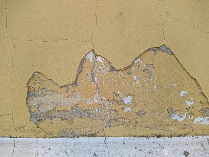 Chipped Piece of Plaster from the Wall Stock Photo - Image of retro ...