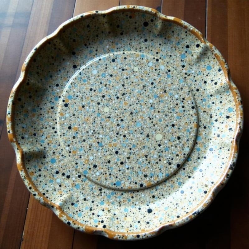 Chipped Stone Plate, Classic Shape, Cut Out Detail , Historic, Grey ...