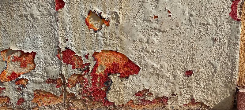 Chipped Wall, Old Wall with Several Layers of Paint, Various Colors ...