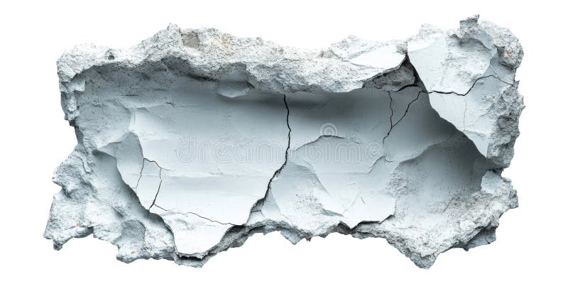 Chipped White Plaster Wall Texture Isolated on Transparent Background ...