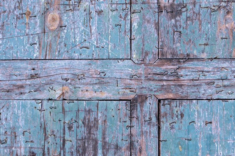 Chipped Wooden Teal Blue Plank Texture Background Stock Photo - Image ...