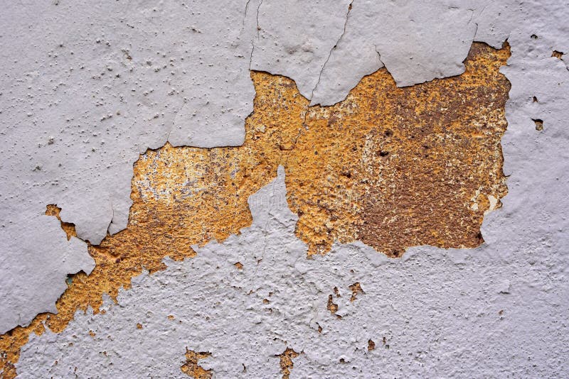 Chipping Caused by Humidity on a White Wall Stock Image - Image of ...