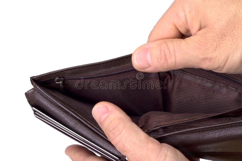Empty wallet stock image. Image of leather, broke, beggared - 34786917