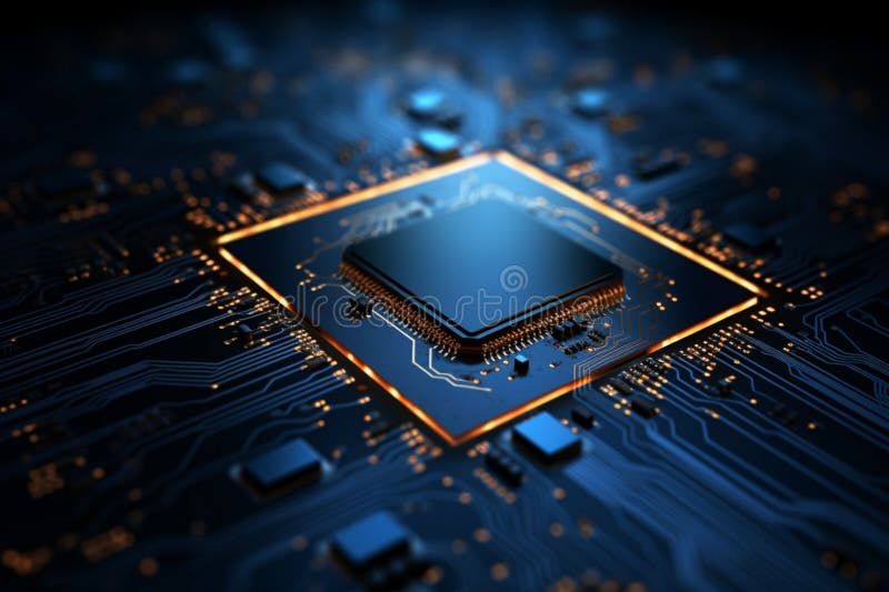 Chips Allure Abstract Circuit Board Forms a Technology Inspired ...