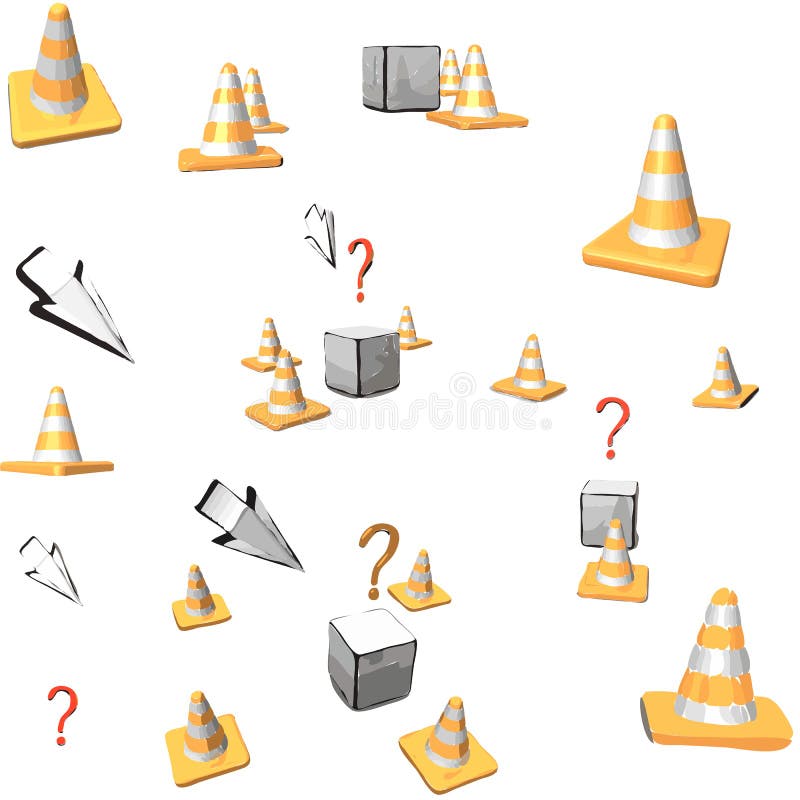 Chips, arrow, cube stock illustration. Illustration of banner - 88751942