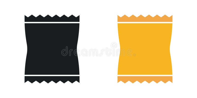 Chips bag icon vector stock vector. Illustration of black - 348157897