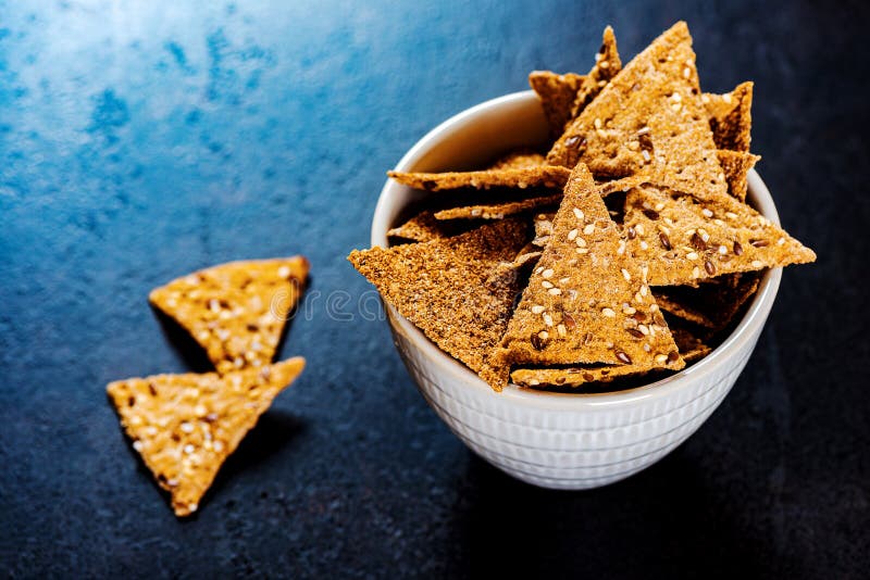 Chips in bowl stock photo. Image of spice, table, crispy - 197319330